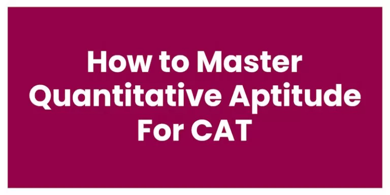 Prepare for Quantitative Aptitude for CAT Exam